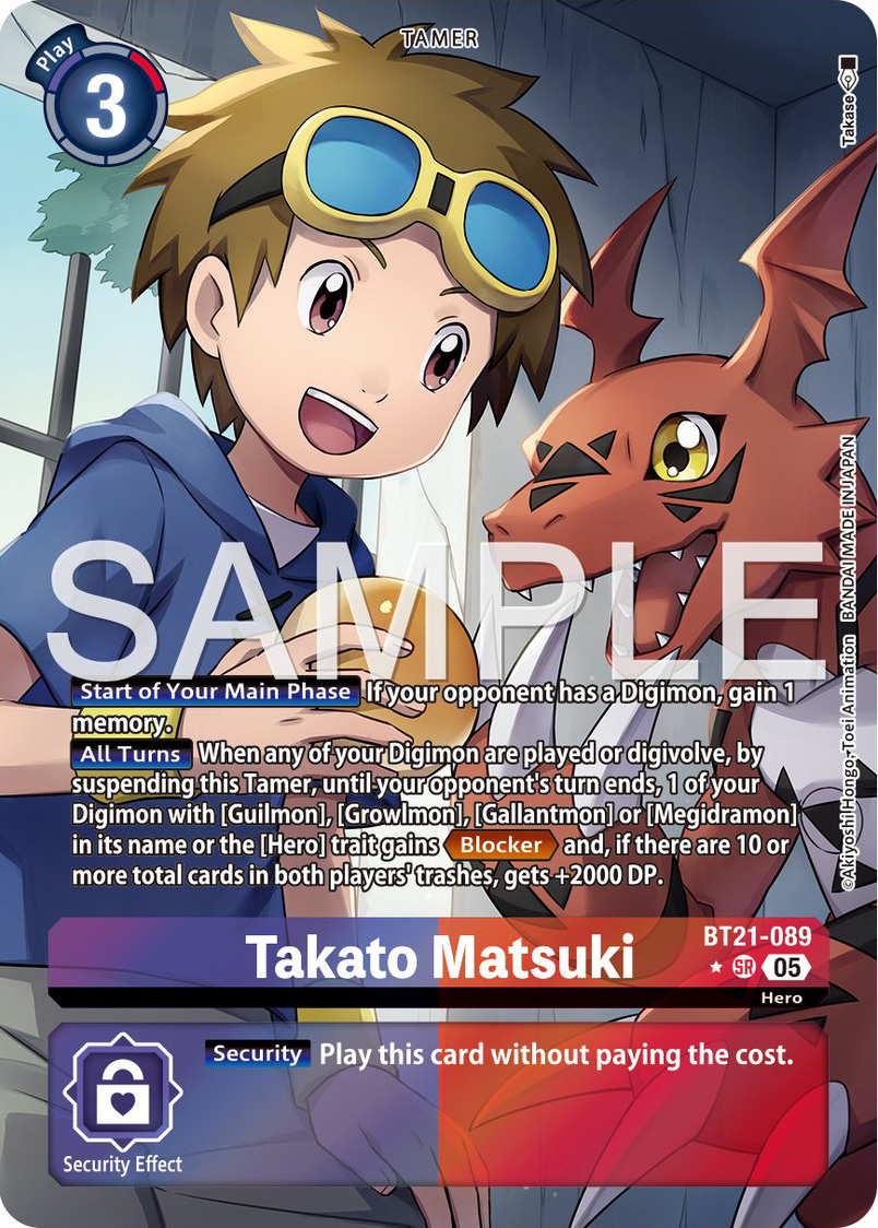 Tamer Card Takato Parallel/Alt Art Preview for Digimon Card Game Booster Set 21 | With the Will ...