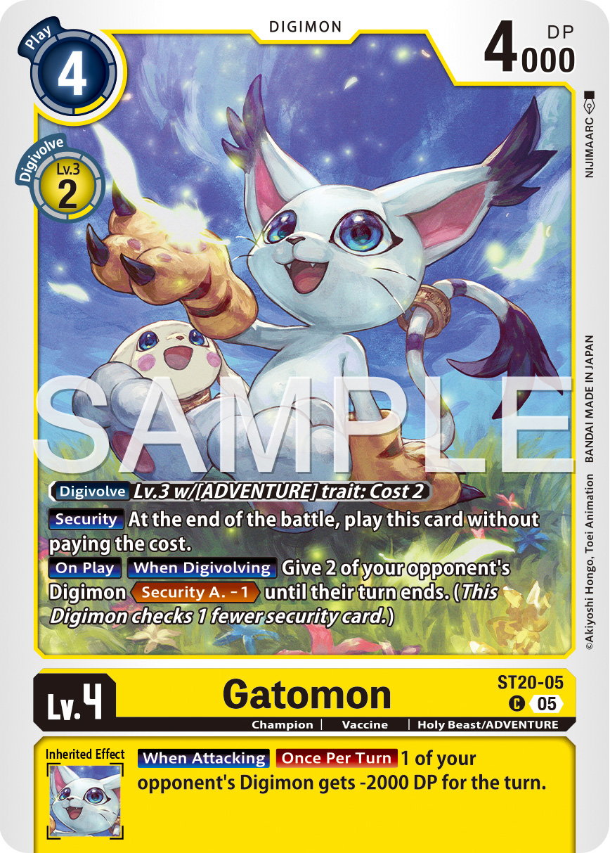 Digimon Gatomon Card